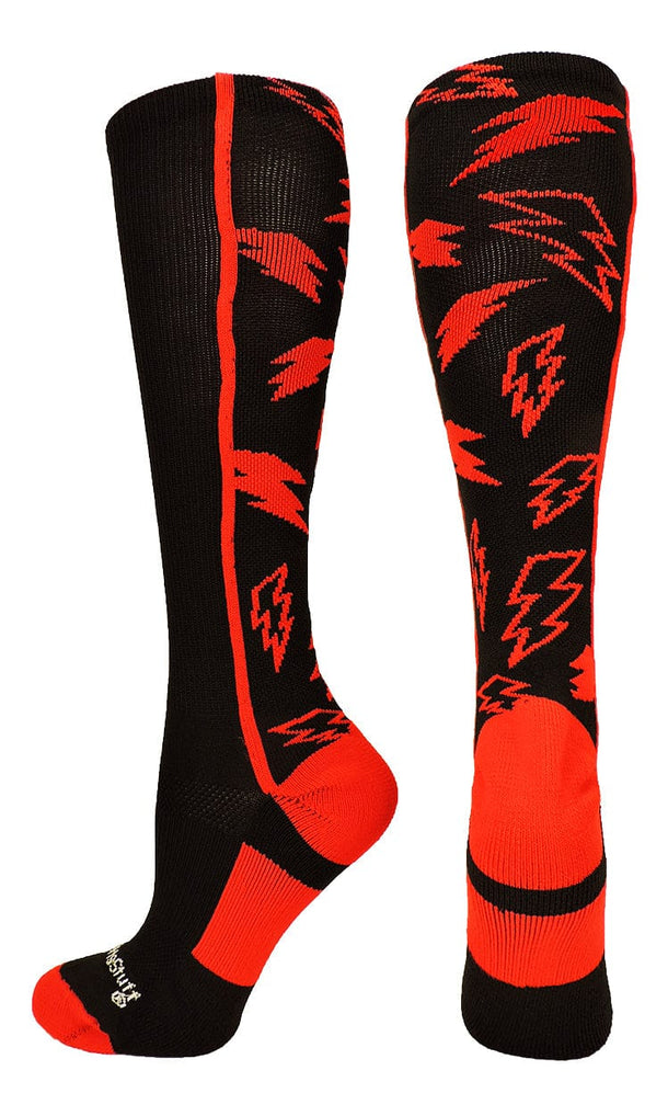 Lightning Bolt Socks Over the Calf Socks Team Colors – MadSportsStuff