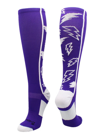 Lightning Bolt Socks Over the Calf Socks Team Colors – MadSportsStuff