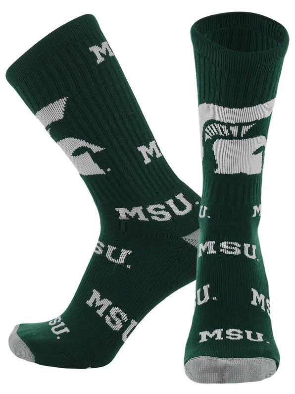 Michigan State Spartans Socks - MSU College Fan Gear for Men & Women ...