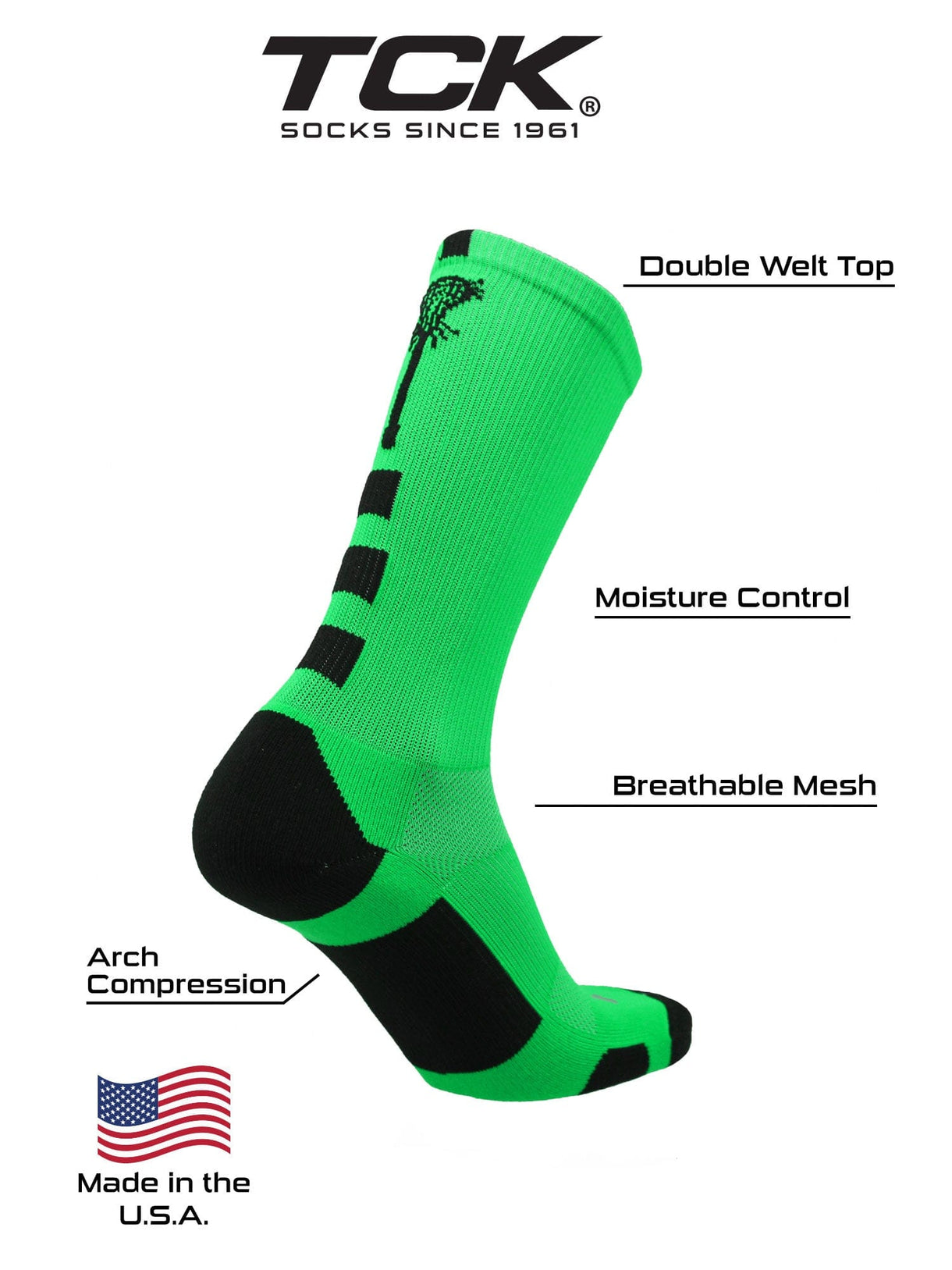 Midline Lacrosse Logo Crew Socks For Girls & Boys – MadSportsStuff