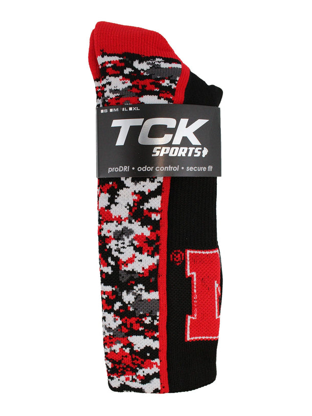 Nebraska Cornhuskers Socks Digital Camo Crew – MadSportsStuff