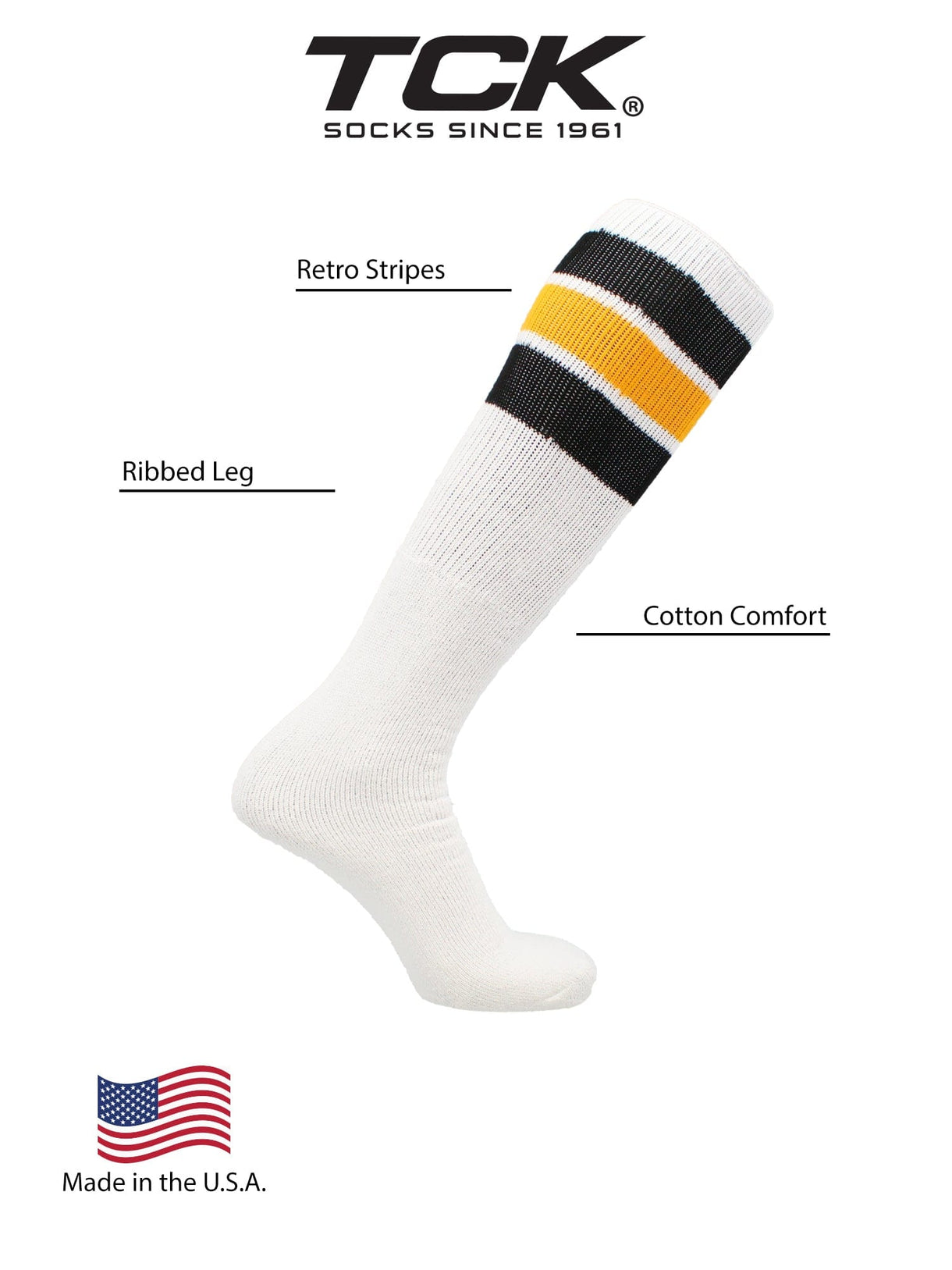 Retro Tube Socks with Stripes for Men & Women – MadSportsStuff